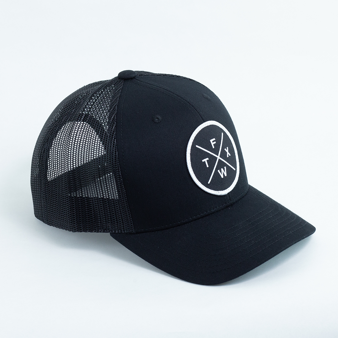 FW X TX Trucker Hat - Black - Curved Visor – Fort Worth Locals